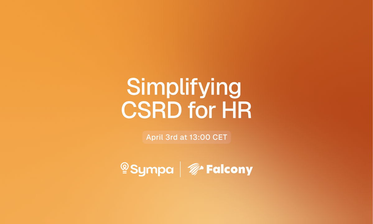 Webinar sign-in: Simplifying CSRD for HR with Falcony | Sympa